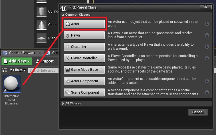 How to make a new Interactive Actor – FPS Game Starter Kit