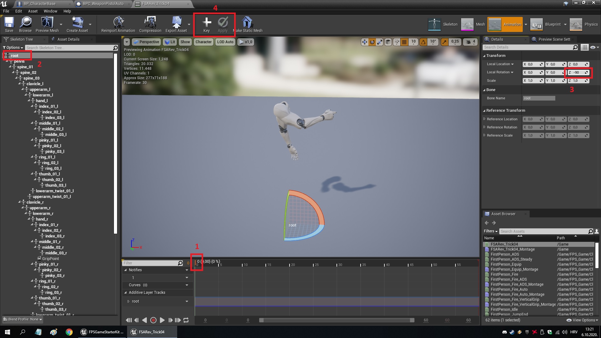 How to integrate Animated Electric Revolver – FPS Game Starter Kit